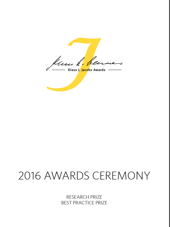 Klaus J. Jacobs Awards Broschüre 2016 - Jacobs Foundation